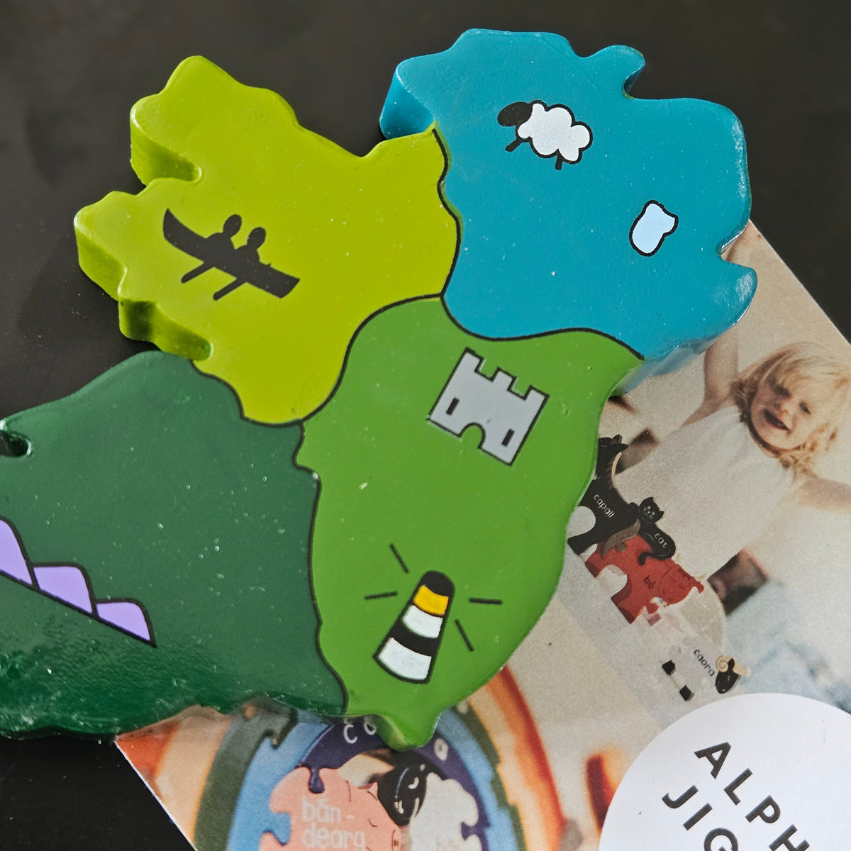 Map of Ireland Wooden Fridge Magnet – Alphabet Jigsaws