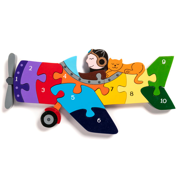 Number Plane Jigsaw Puzzle | Wooden Jigsaw Puzzles | Alphabet Jigsaws